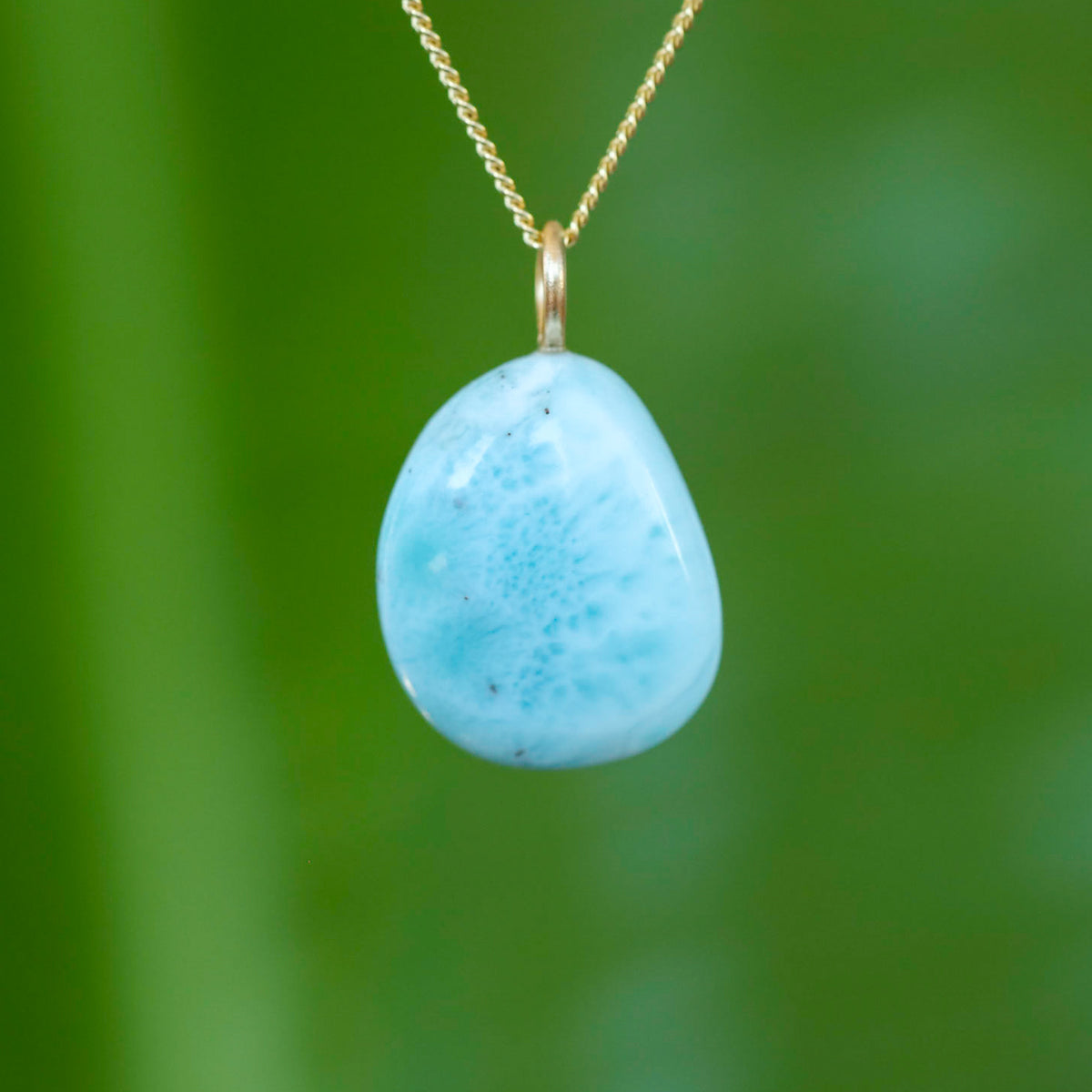 Larimar Hanger - Handgemaakte sieraden – Monos edelstenen sieraden