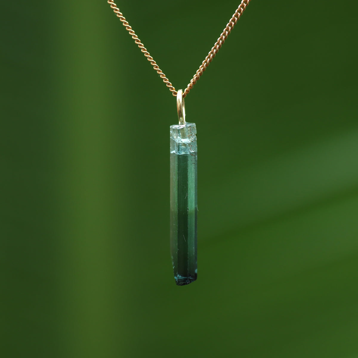 Blauwe Toermalijn Hanger - Ketting - Goud & Zilver – Monos edelstenen ...
