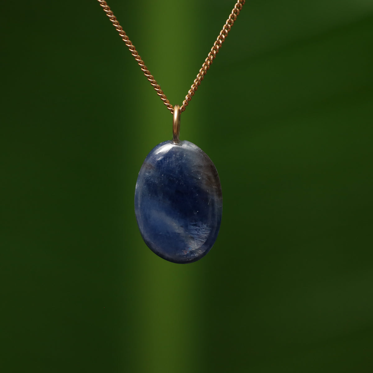 Saffier Hanger - Ketting - Goud & Zilver – Monos edelstenen sieraden